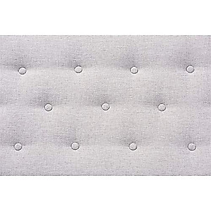 Baxton Studio Rika Mid-Century Modern Greyish Beige Fabric Upholstered Walnut Brown Finished Boomerang Bench