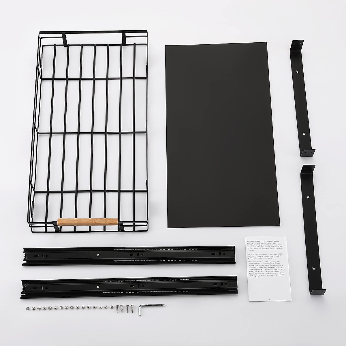 KES Food Container Lid Organizer and Food Container Organizer, 2 Tier Pull Out Cabinet Organizer, Silding Plastic Container Organizer Lid Storage Chrome, KPO506W36D53-CH