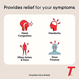 Tylenol Sinus Severe Daytime Caplets with Acetaminophen, Guaifenesin & Phenylephrine HCl, 24 ct