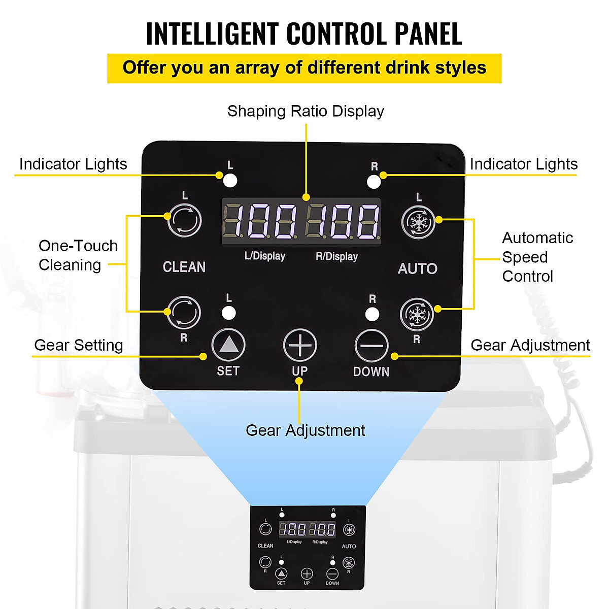 VEVOR Commercial Slushy Machine, 6 L x 2 Tanks 50 Cups Margarita Machine, 700W 110V Stainless Steel Smoothie Frozen Drink Maker, Perfect for Supermarkets Cafes Restaurants Bars and Home Use, Silver