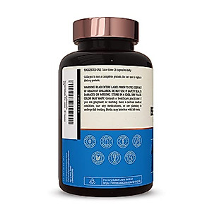 Live Conscious Beyond Collagen Multi Collagen Capsules - Types I, II, III, V & X | Hydrolyzed Blend with Biotin & Vitamin C for Hair, Skin, Nails 90 Capsules