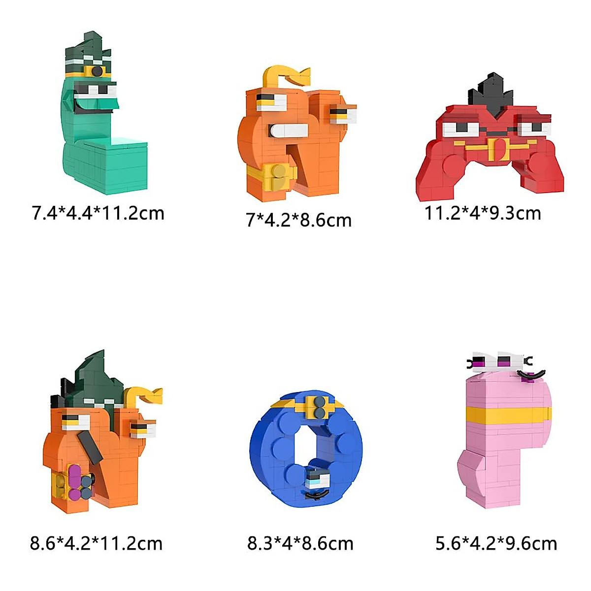 DullyDula Alphabet Series of Variations Building Bricks-Magnetic Blocks-Building Toys-Building Kit Blocks Bear Lovers/Birthday Gifts, Patchwork Toy Gifts for Ages 6 + / Adult Collector (697 Pieces)