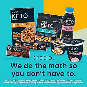 Ratio Coconut Almond Granola Cereal, 1g Sugar, Keto Friendly, 8 OZ Resealable Cereal Bag