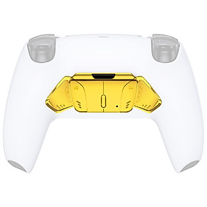 Chrome Gold Replacement Redesigned K1 K2 K3 K4 Back Buttons Housing Shell for PS5 Controller eXtremeRate RISE4 Remap Kit - Controller & RISE4 Remap Board NOT Included
