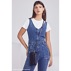 Bandolier Expanded Zip Pouch - Black/Silver - Phone Case & Strap Sold Separately