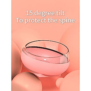 FUUIE Bowls for Food and Water Pet Cat Bowl Automatic Feeder Dog Cat Food Bowl with Water Fountain Double Bowl Drinking Raised Stand Dish Bowls for Cats (Color : Pink)