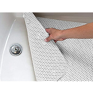 Deluxe Bathtub Mat Non Slip, Soft Foam Bath Mats for Bathroom Tub, Bathtub Mat with Drain Holes, Suction Cups- 36” X 17” - White