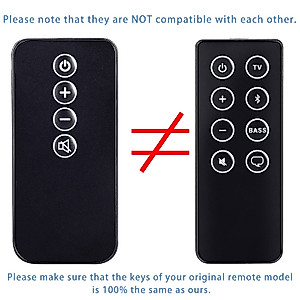 New Replacement Sound Bar Remote Control Compatible with Bose Solo Cinemate Series II IIGS 1SR CineMate 10 & Cinemate 15 Solo 5 10 15 TV Sound Bar Controller (with CR2025 Battery)