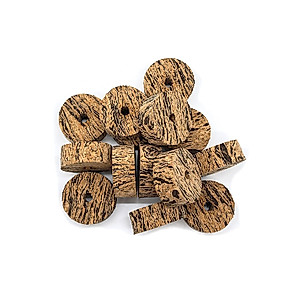 Custom Rod Building Cork Rings, 1.25" or 1.5" x .5', 1/4" Bore, 50 Pack,