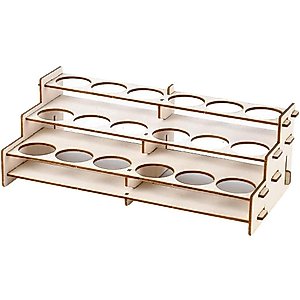Wooden Paint Rack Painting Rack Paint Ink Bottle Storage Cabinet, Holds 18 Bottles of Paint