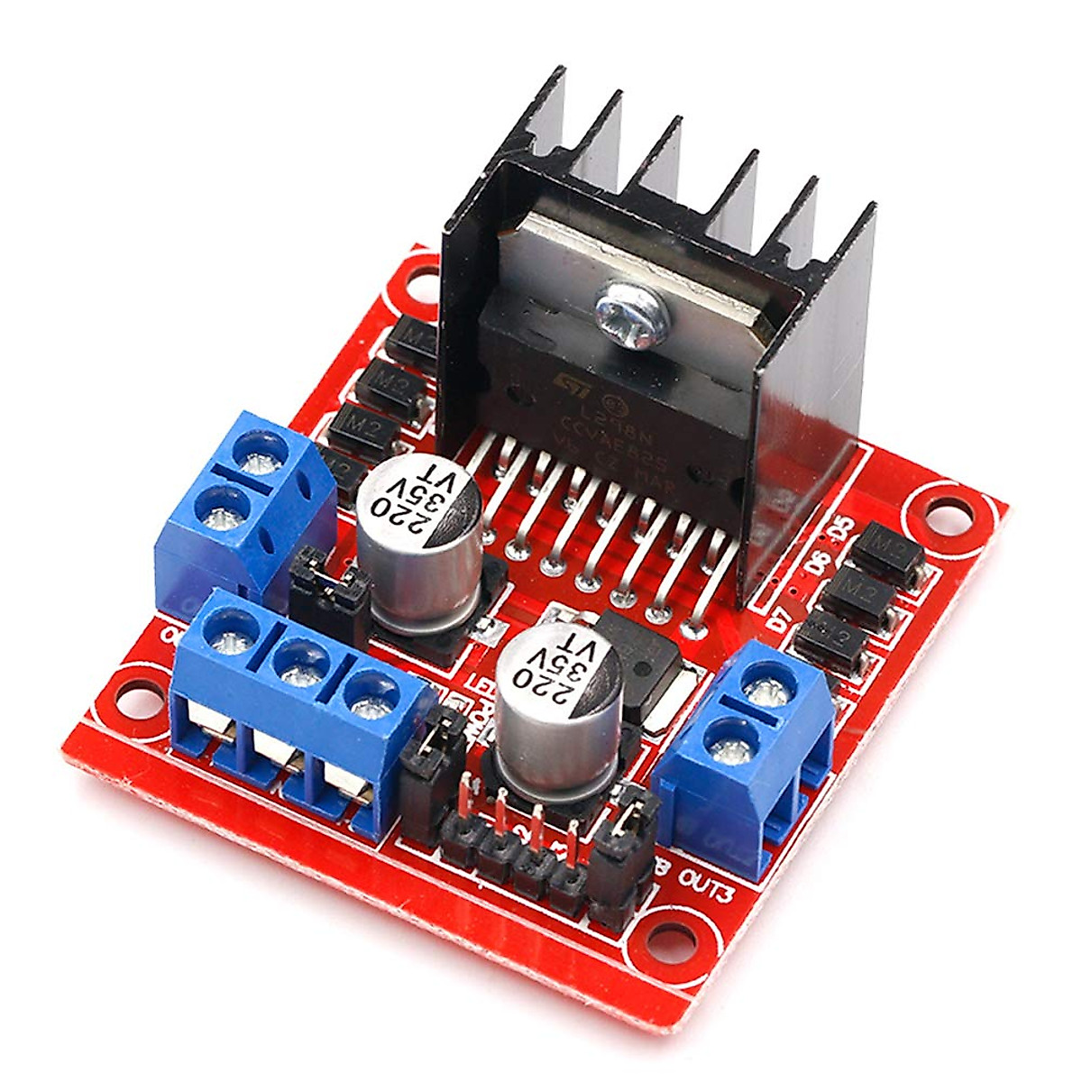 4 Pack L298N Motor Drive Controller Board DC Dual H-Bridge Robot Stepper Motor Control and Drives Module for Arduino Smart Car Power Compatible with Arduino UNO MEGA R3 Mega2560
