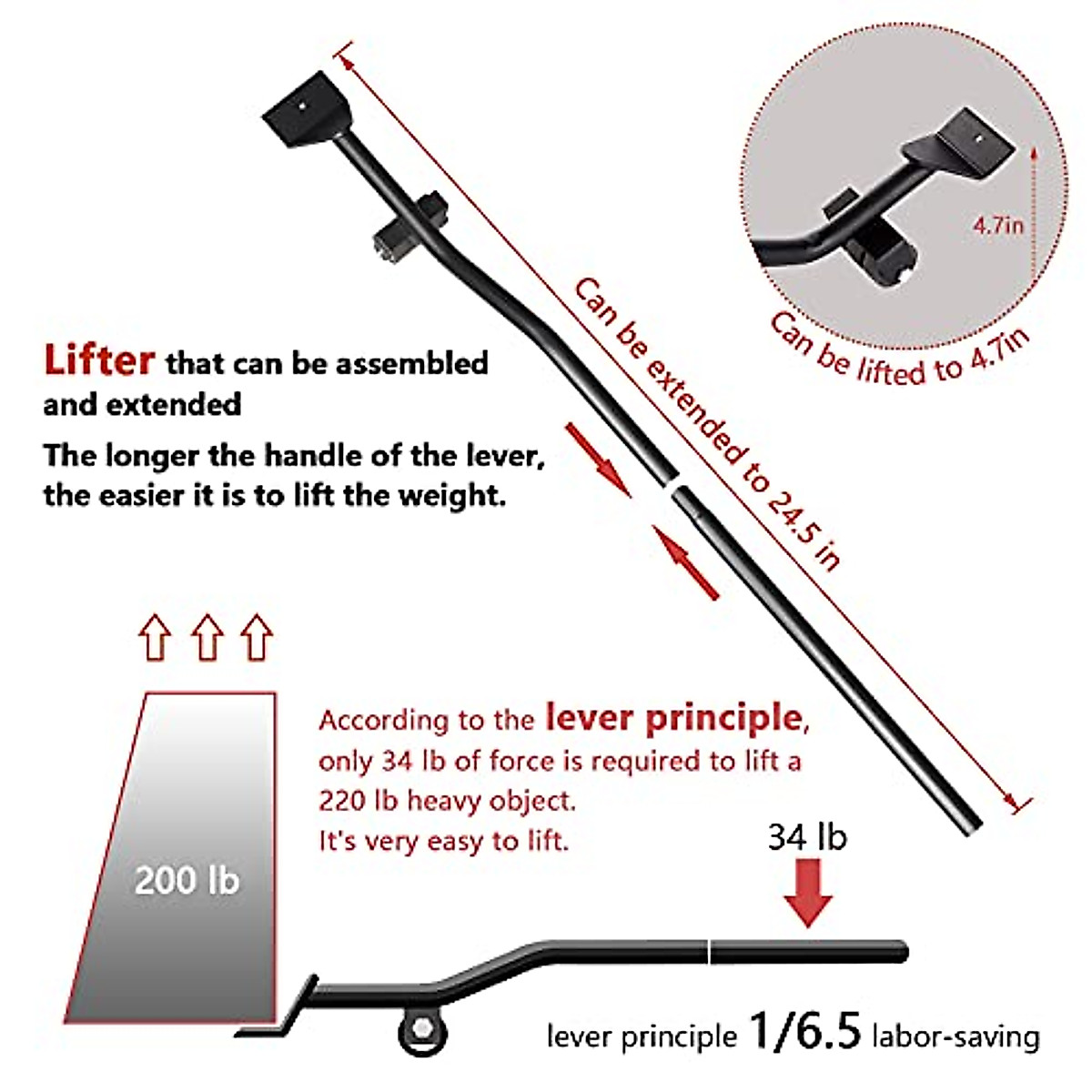 ONEON Furniture Mover with Wheels & Furniture Lifter Set, 360° Rotation Wheels Furniture Dolly, 660 Lbs Capacity, for Moving Heavy Furniture, Refrigerator, Sofa, Cabinet