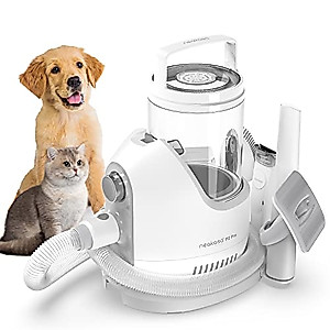 Neakasa by neabot P2 Pro Dog Grooming Kit, Clippers Vacuum Suction 99% Hair, Pet with 5 Proven Tools, 2L Large-Capacity Easy Empty Dustbin for Dogs Cats Animals (Grey-White)