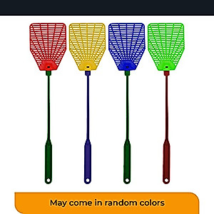 OFXDD Fly Swatter, Long Fly Swatter Pack, Fly Swatter Heavy Duty, Triangular, Random Color (3 Pack)