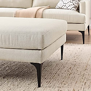 Modway EEI-6015-BEI Evermore Upholstered Fabric Ottoman, Beige