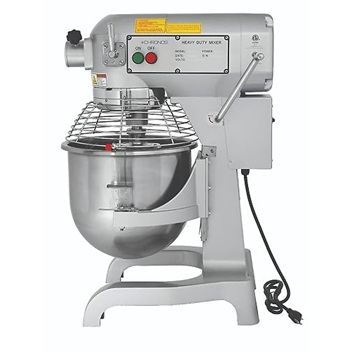 Chronos 30R-002 Commercial 20 Qt. Planetary Stand Mixer with Bowl, Accessories, and #12 Attachment Hub