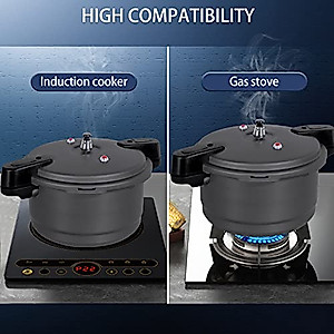WantJoin Pressure Cooker, Pressure Canner with 8 Quart Hard Anodized, For All Cooktops,Induction Compatible Cookware with Spring Valve Safeguard Devices