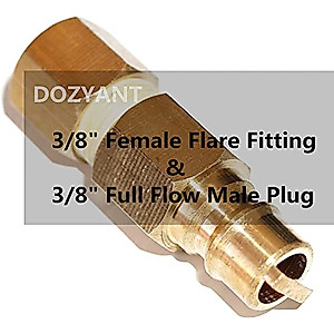 DOZYANT 5 feet Propane Regulator Hose and 3/8 inch Female Quick Connect for Mr Heater F271803 Big Buddy Indoor Outdoor Heater and Most Gas Grill, Fire Pit