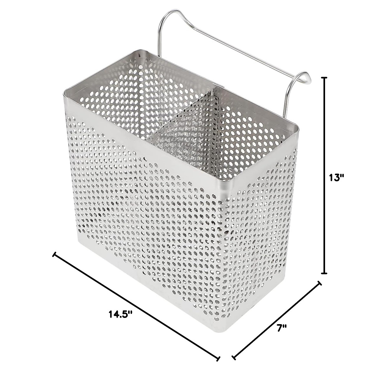 DOITOOL utensil caddy stainless steel wall utensil holder hanging organizer flatware caddy organizer storage stand holder for home office restaurant