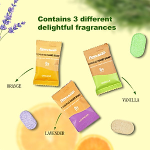 flowcheer Foaming Hand Soap Tablet Refills-12 pack Makes 96 fl oz (12 x 8 fl oz Bottles)-Variety Fragrance Soap Refills Tablets for Using With Foaming Hand Soap Dispenser(Not Included) Only