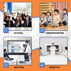 Smart Board Collaboration Hub, JYXOIHUB 55 Inch 4K UHD Digital Electronic Whiteboard Built in Dual OS for Classroom and Business, Touch Screen Interactive Smart Whiteboard (Board Only)
