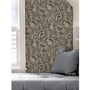 NuWallpaper Charcoal Terrene Peel & Stick Wallpaper