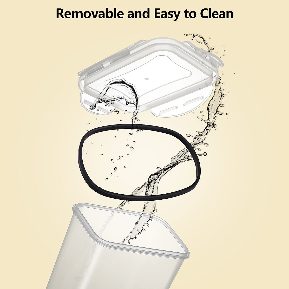 Airtight Food Storage Containers Set-Kitchen and Pantry Organization 16 Pack, BPA-Free Plastic Containers with Lids for Dry Food, Cereal, Flour & Sugar, Include Labels, Marker & Spoon Set