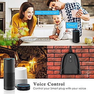 Avatar Controls Outdoor Smart Plug Waterproof - WiFi Outdoor Dual Outlets Compatible with Amazon Alexa and Google Home, No Hub Required, Android or iOS APP Control Anywhere