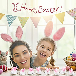 120 Pieces Mini Bunny Sheep Duck Figurines Bulk Rabbit Sheep Duck Miniature Figurines Resin White Cute Animals Miniature Sheep Bunny Duck Figures Mini Bunny Sheep Duck for Home Decoration (Rabbit)