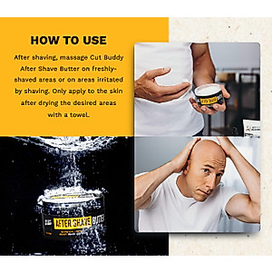 The Cut Buddy After Shave Butter for Men & Women, Moisturizer with Shaving Razor Bump Defense, Witch Hazel, Shea Butter, Ginger & Willow Bark, 8 Fl Oz