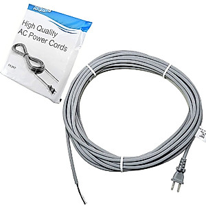 HQRP AC Power Cord Compatible with Shark Navigator Lift-Away Pro NV355 NV356 NV356K NV357 NV355CS NV356KCS NV356E Upright Vacuum, UL Listed