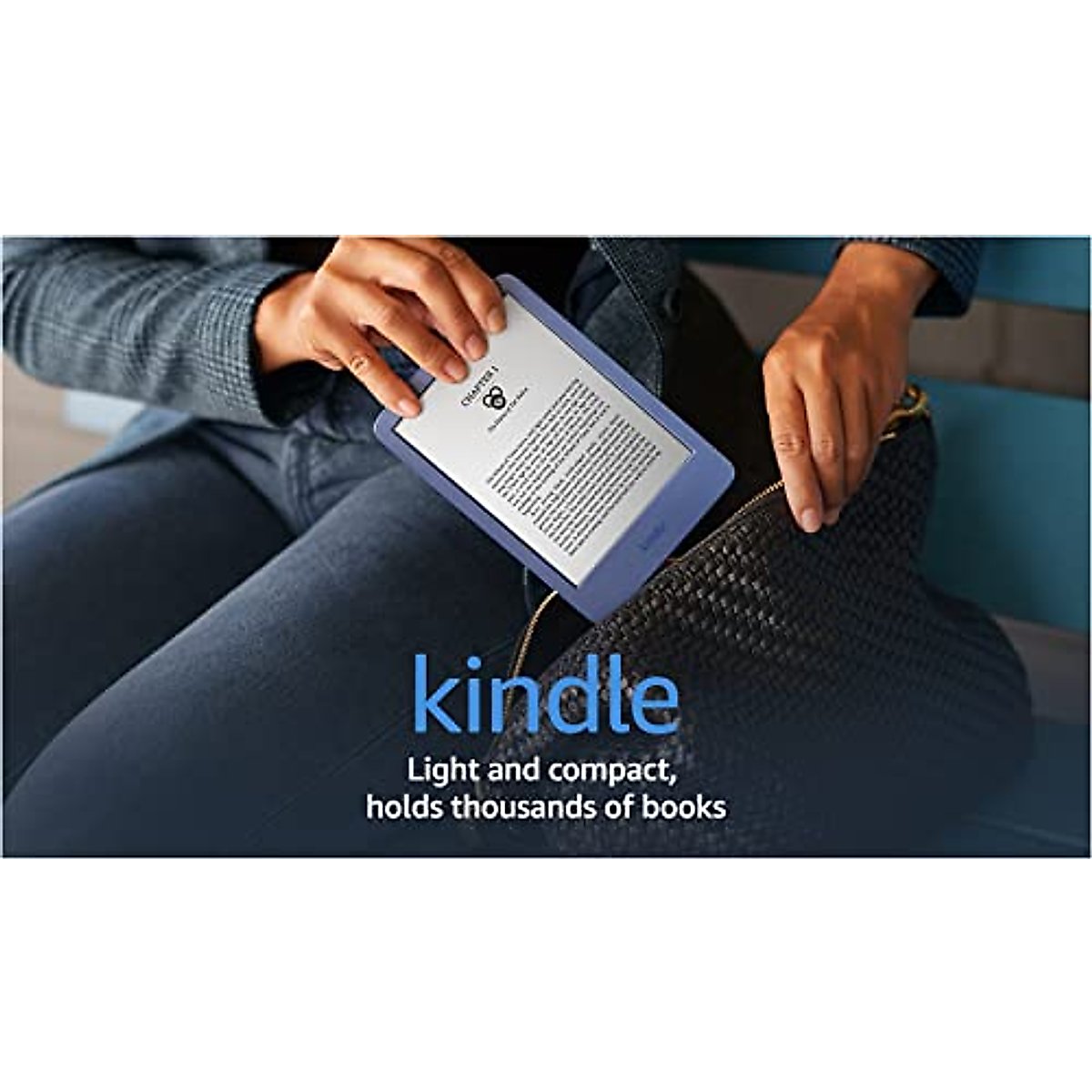 Kindle (2022 release) – The lightest and most compact Kindle, now with a 6” 300 ppi high-resolution display, and 2x the storage - Denim