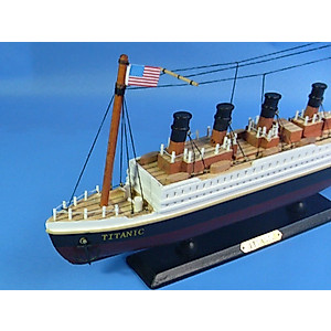 Hampton Nautical RMS Titanic Cruise Ship, 14" , White