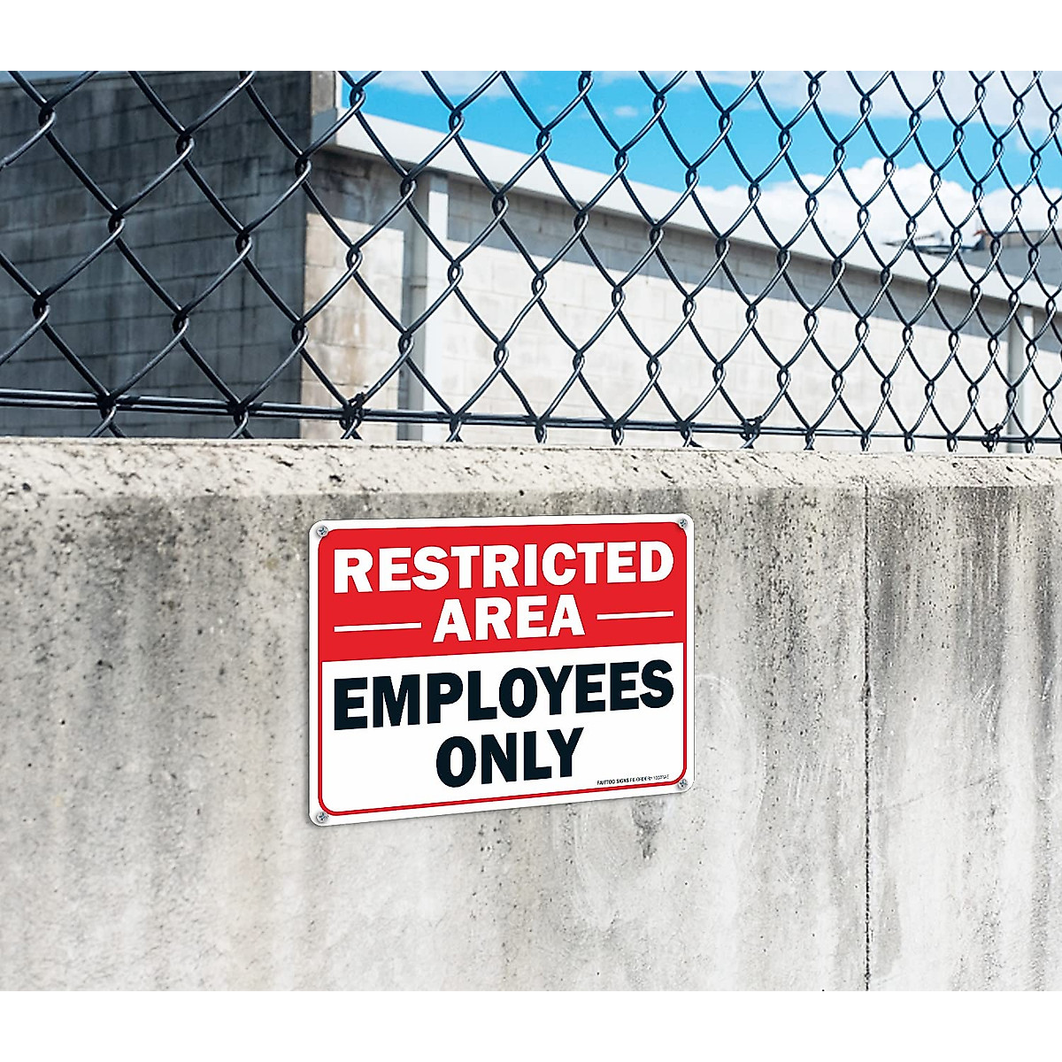 Restricted Area Sign, Do Not Enter Signs Metal, 4 Pack, 10 x 7 inch .40 Rust Free Aluminum, UV Protected, Weather Resistant, Waterproof, Durable Ink, Easy to install