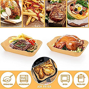 KBGRAX 150PCS Air Fryer Disposable Paper Liners for Ninja DZ201 DZ401 DZ550,Food Grade Air fryer Parchment Paper Liners for Ninja Foodi Dual Air Fryer