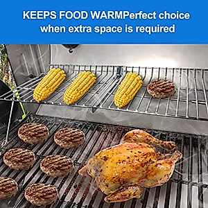 Uniflasy Grill Warming Rack for Char Griller 5050, 5650, 3001, 2223, 5072, 2823, 3030 Grills Stainless Steel Warming Grate for Chargriller 5050 5650 Gas & Charcoal Grill