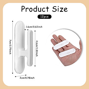 Qianyu 12 Pcs Cord Blind Pull Cord Twister Adhesive Wall Hanging Hooks Window Cord Wrap Cleats Curtain Cord Holder for Home Office Sun Shades Ropes