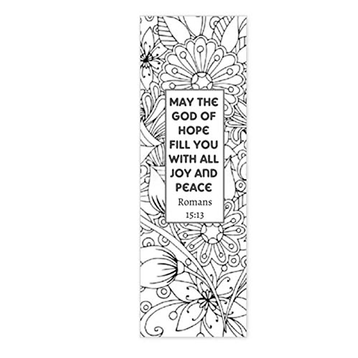 Christian Coloring Bookmarks - Bible Verse Color Your Own Book Marks - Anti Stress - Art Therapy - Adult Coloring - 100 Bulk Pack All The Same Design - Great for Large Groups - Women's Ministry