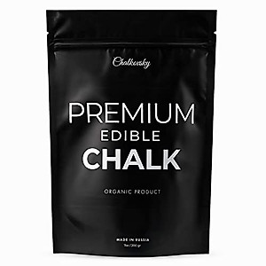 Chalkovsky Premium Edible Chalk - Natural Chalk for Eating - Crunchy Belgorod Chalk Chunks - Russian Organic Chalk for Bone Strength - Zero Additives, No Impurities - White 7oz (200g)
