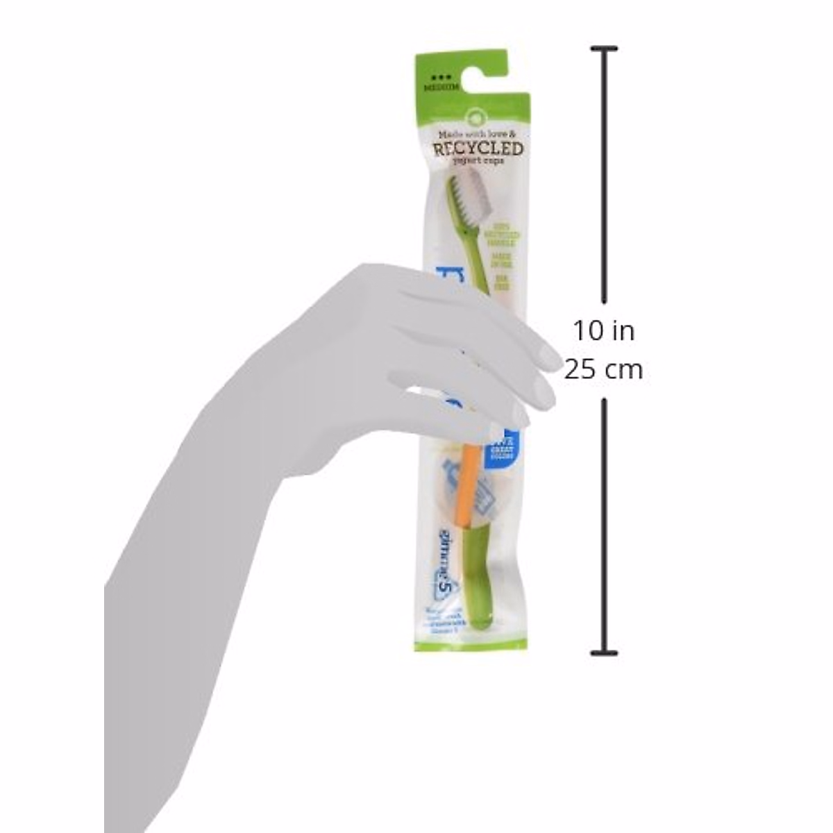 Preserve Adult Medium Toothbrush with Mailer Assorted Colors, 6 Count