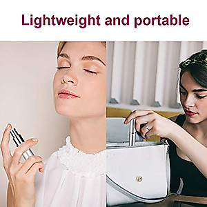 Zingso Refillable Travel Perfume Atomizer Bottles, 3 Pcs 10ml Mini Portable Spray Bottles Refillable Perfume Aftershave Atomizer Empty Travel Bottles with Funnel (10ml (Black+Silver+Pink))