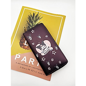 Rondlaho Kawaii Kumi Pu Wallet Purse Bag Accessories Money Holder Money Purse Credit Card Holder Pouch with Zipper for Girls Woman