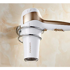 Lystin Hair Dryer Holder Hair Dryer Rack Stainless Steel Hair Care Tools Holder Wall Mount Chrome Finished for Bathroom, Bedroom, Barbershop