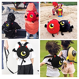 TONG&HIN.Y Toddler Safety Harness Backpack with Leash,Little Kid Anti Lost Leash Backpack Boys Girls,Kids Baby Harenss Backpack(Black)