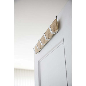 YAMAZAKI Home Ply Over The Door Hooks - Hanging Coat Rack, Beige, small