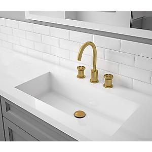 Ancona Nova Double Handle Widespread Bathroom Faucet in Brushed Titanium Gold AN-4511