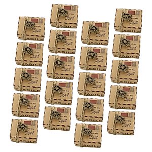 NOLITOY 20pcs Boxes Compass Candy Gift Bags Kraft Paper Small Gift