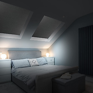 Oxdigi Portable Blackout Blind 118"x 57", 100% Blackout Curtains Shades with Hook& Loop Tabs, No Drill Cut to Any Size Temporary Window Cover for Travel, Bedroom, Baby Nursery Room, Dorm, RV, Skylight