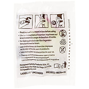 Howard Leight by Honeywell Laser Lite High Visibility Disposable Foam Earplugs, Pink/Yellow , 200-Pairs (LL-1) - 3301105