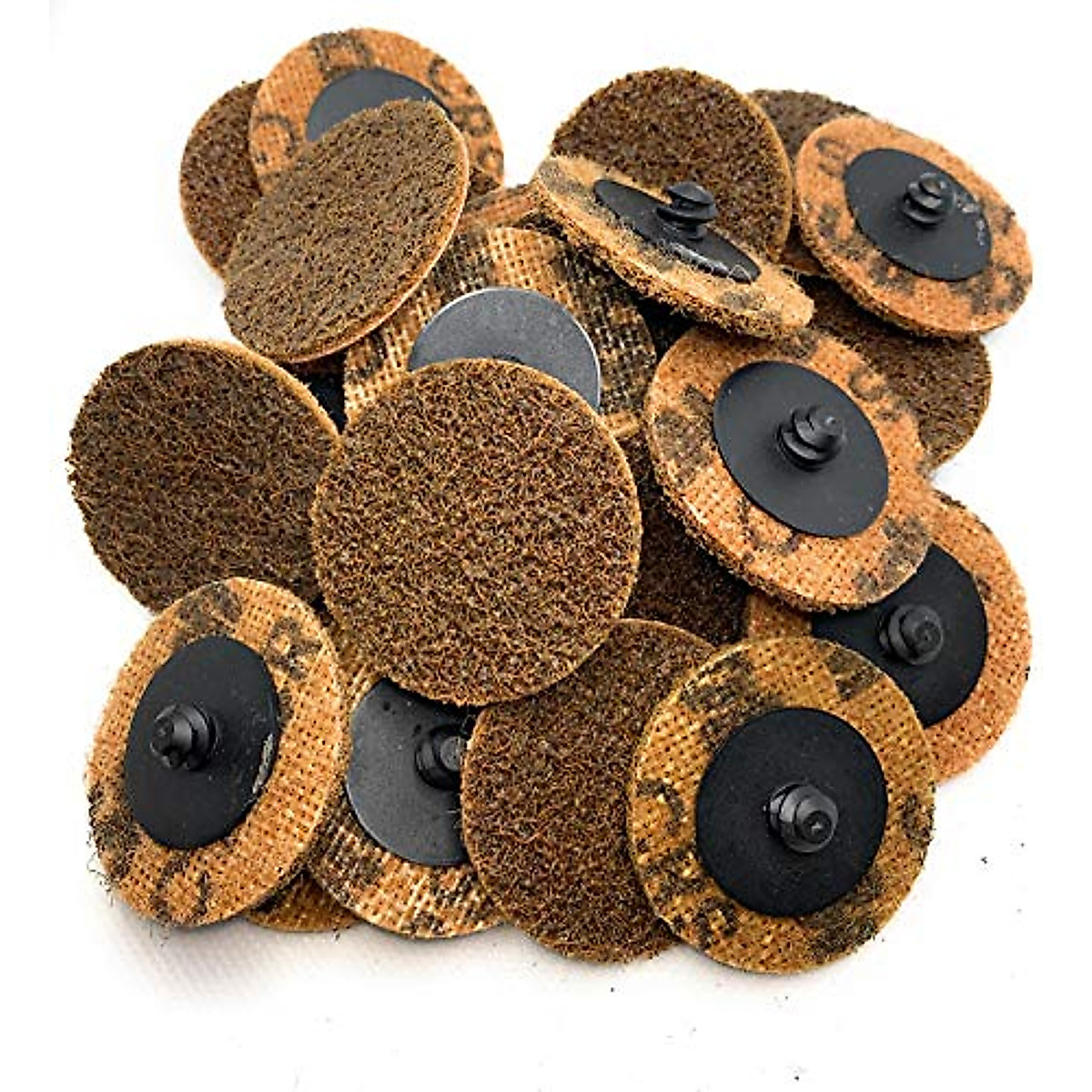 SIGNI Abrasive Non Woven Nylon Surface Conditioning Disc R-Type Quick Change Disc (Brown Coarse, 2 inch)